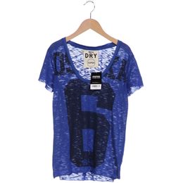 Superdry Damen T-Shirt, blau, Gr. 34