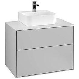 Villeroy & Boch Villeroy und Boch Finion Waschtischunterschrank F08100GJ 80x60,3x50,1cm, Abdeckplatte white matt, Light grey matt