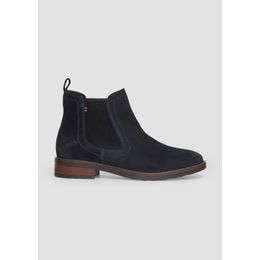 s.Oliver - Chelsea-Boots aus Leder, Damen, blau, Größe 39