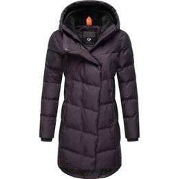 Wintermantel Ragwear "Pavla" Gr. M (38), lila (pflaume), Damen, Außenmaterial: 100% Polyester, Innenfutter: 100% Polyester, Wattierung: 100% Polyester, Mäntel, stylischer Winterparka mit Teddyfutter und Kapuze