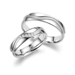 Partnerring MARRYA "MARRYA Silber Ringe Trauringe Eheringe Partnerringe" Fingerringe Gr. 48, Silber 925 (Sterlingsilber), silberfarben (damen ring, silber) Damen