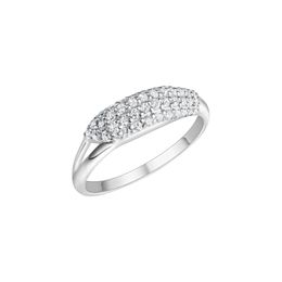 Fingerring Vivance "925-Sterling Silber rhodiniert Zirkonia" Fingerringe Gr. 056 (17,8), Silber 925 (Sterlingsilber), weiß Damen