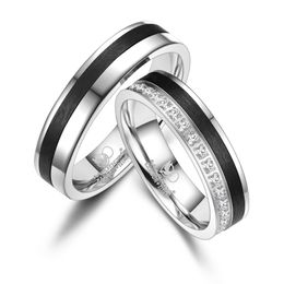 Partnerring MARRYA "MARRYA Carbon Ringe Trauringe Eheringe Partnerringe" Fingerringe Gr. 48, Carbon, schwarz (damen ring, schwarz, silber) Damen