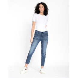 5-Pocket-Hose Gang "94AMELIE CROPPED" Gr. 31 (40), N-Gr, blau (soft fade) Damen Hosen im cropped Fit