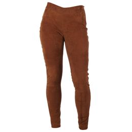 Maze Damen Lederhose "4202171", braun, Gr. XXXL, Obermaterial: 100% Ziegenleder; Innenseite: 96% Baumwolle, 4% Elasthan, Hosen