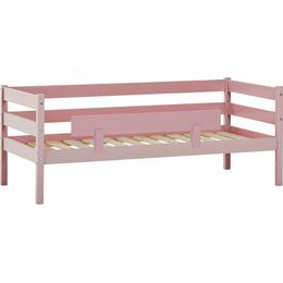 Einzelbett Hoppekids, B:76cm H:65cm L:166cm, rosa, Kiefer massiv, Betten, "ECO Comfort Kinderbett, Kiefer Massivholz, Jugendbett inkl. Rollrost",