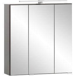 Spiegelschrank Welltime, B:60cm H:64cm T:20cm, grau, Spanplatte, Badezimmer, Schränke, "Lienz"