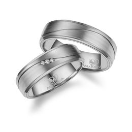 Trauring MARRYA "MARRYA Titan Ringe Trauringe Eheringe Partnerringe" Fingerringe Gr. 48, Titan, silberfarben (damen ring, silber) Damen