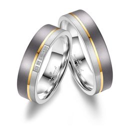 Verlobungsring MARRYA "MARRYA Tantal Ringe Trauringe Eheringe Partnerringe" Fingerringe Gr. 48, Tantal, silberfarben (damen ring, silber, gold) Damen