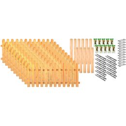 TETZNER & JENTZSCH Lattenzaun "Lakeland 8", H/L: 100cm x 18,99m, Pfosten: 11 Stk., braun, TETZNER & JENTZSCH, Zaunelemente, 10 Elemente, LxH: 1899x100 cm