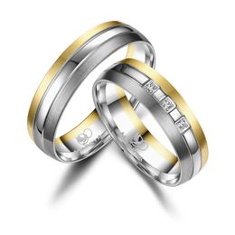 Trauring MARRYA "MARRYA Titan Ringe Trauringe Eheringe Partnerringe" Fingerringe Gr. 48, Titan, goldfarben (herren ring, gold, silber) Damen