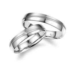 Verlobungsring MARRYA "MARRYA Silber Ringe Trauringe Eheringe Partnerringe" Fingerringe Gr. 48, Silber 925 (Sterlingsilber), silberfarben (herren ring, silber) Damen