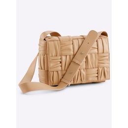 Heine Damen Handtasche, braun, Viskosemischung, unifarben, Taschen