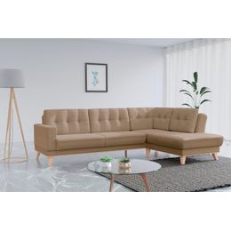 Sit & More Ecksofa SIT & MORE, B:298cm H:90cm T:198cm, beige, 100% PES, Wohnzimmer, Sofas, "Lavida L-Form", wahlweise mit Kippfunktion und Bettkasten