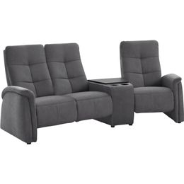 3-Sitzer, B:258cm H:109cm T:152cm, grau, exxpo - SOFA FASHION, Sofas, "Tivoli, Kinosofa mit Relaxfunktion, mit Ablagetisch und Stauraum", bequem und