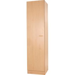 Seitenschrank KOCHSTATION, B:50cm H:200cm T:50cm, braun, Holzwerkstoff, Küche, Schränke, "KS-Elster", Breite 50 cm