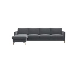 Ecksofa FLEXLUX, B:280cm H:85cm T:159cm, grau, 100% Polyester, Wohnzimmer, Sofas, "Fiore, super Sitzkomfort durch Kaltschaum im Sitz, L-Form",