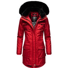Navahoo Damen Wintermantel "Tiniis", rot, Gr. XS, Oberstoff: 56% Nylon, 44% Polyester, Futter: 100% Polyester, Wattierung: 100% Polyester,