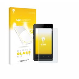upscreen Displayschutzglas Schutzglas für Logicom Wave 2, Schutzfolie Display Schutz Glas Folie matt, weiß