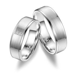 Partnerring MARRYA "MARRYA Silber Ringe Trauringe Eheringe Partnerringe" Fingerringe Gr. 48, Silber 925 (Sterlingsilber), silberfarben (damen ring, silber) Damen