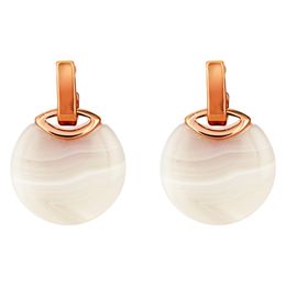 Buckley London Damen Paar Ohrstecker "Messing vergoldet", rot, Messing, Ohrringe