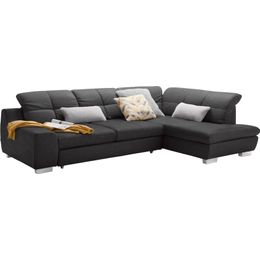 Ecksofa, B:292cm H:89cm T:212cm, braun, SET ONE BY Musterring, 100% Polyester, Wohnzimmer, Sofas, "SO 1200 inkl. Sitztiefen- & Rückenverstellung für
