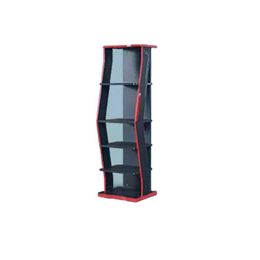 Xlmoebel Bücherregal Brauner Schrank mit Regal, 164x40x34 cm, vielseitig einsetzbar, Hergestellt in Europa, schwarz