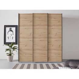 Schwebetürenschrank Rauch "Kleiderschrank Schrank Garderobe TOPSELLER OTELI inkl. Inneneinteilung" Schränke Gr. B/H/T: 203 cm x 229 cm x 62 cm, braun (eiche artisan) mit 3 Innenschubladen sowie zusätzlichen Einlegeböden MADE IN GERMANY