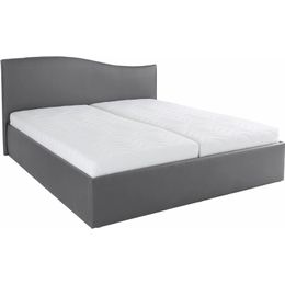 Polsterbett, grau, B:192cm L:210cm, Bezug Bett: Kunstleder;Bonnell-Federkernmatratze: 51% Polypropylen, 39% Polyester und 10% Baumwolle;Kaltschaummatratze: 100% Polyester, Bezug abnehm- und waschbar bis 60C, Westfalia Schlafkomfort, Betten, Polsterbett ohne Bettkasten Polsterbett, inkl. Bettkasten bei Ausführung mit Matratze