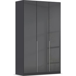 Drehtürenschrank Rauch "Kleiderschrank Kleiderschränke Schrank Garderobe AGORDO mit Glasfront" Schränke Gr. B/H/T: 136 cm x 229 cm x 54 cm, 3 St., grau (graumetallic) durchdachte Innenausstattung, in 6 Breiten und 2 Höhen MADE IN GERMANY