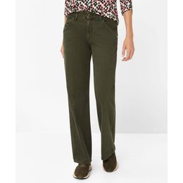 5-Pocket-Jeans Brax "Style MAINE" Gr. 34K (17), Kurzgrößen, grün (khaki) Damen Jeans