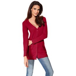 Strickjacke Heine Gr. 42, rot Damen Strickjacken