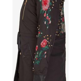 Cipo & Baxx Outdoorjacke CIPO & BAXX Gr. L, schwarz Damen Jacken mit stylischer Kunstfellkapuze