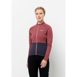 Fahrradjacke Jack Wolfskin "MOROBBIA FZ L/S W" Gr. L (42/44), rot (apple, butter) Jacken