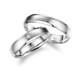 Trauring MARRYA "MARRYA Silber Ringe Trauringe Eheringe Partnerringe" Fingerringe Gr. 48, Silber 925 (Sterlingsilber), silberfarben (herren ring, silber) Damen