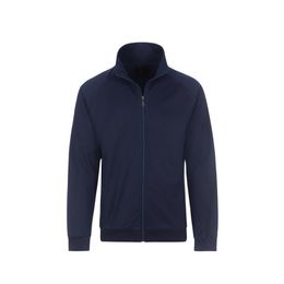 Sweatjacke TRIGEMA "TRIGEMA Raglanjacke aus Sweat-Qualität" Gr. L, blau (navy) Herren Sweatjacken