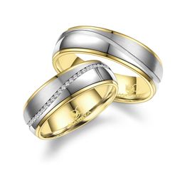 Partnerring MARRYA "MARRYA Edelstahl Ringe Trauringe Eheringe Partnerringe" Fingerringe Gr. 48, Edelstahl, silberfarben (damen ring, silber, gold) Damen