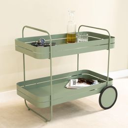 Servierwagen SPINDER DESIGN "GIN & TROLLY" Rollwagen Gr. B/H/T: 42 cm x 69,3 cm x 74 cm, grün (dusty green, dusty green) Servierwagen aus Stahl mit Gummirädern