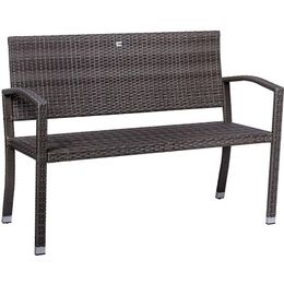 stilista - Gartenbank Polyrattan, grau