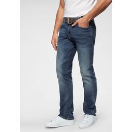 Regular-fit-Jeans Camel Active "HOUSTON" Gr. 32, Länge 32, blau (mid blue32) Herren Jeans im klassischen 5-Pocket-Stil