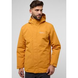 3-in-1-Funktionsjacke Jack Wolfskin "ALTENBERG 3IN1 JKT M" Gr. M (50), braun (safflower) Herren Jacken