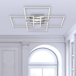 Briloner LED-Deckenleuchte Frames 4 Quadrate chrom 72x72cm