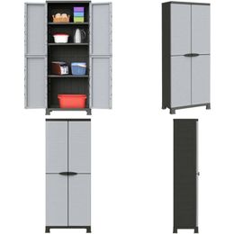 vidaXL - Kunststoffschrank 68x39x171,5 cm - Schrank - Schränke - Home & Living - Grau