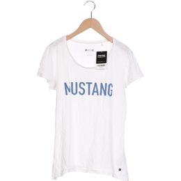 Mustang Damen T-Shirt, weiß, Gr. 36