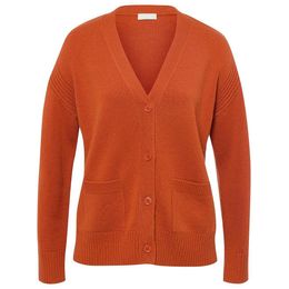 Strickjacke V-Ausschnitt include orange