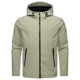 Softshelljacke Ragwear "Shellwie Warm" Gr. XXL (56), grün (helloliv) Herren Jacken wasserdichte Übergangsjacke mit großer Kapuze