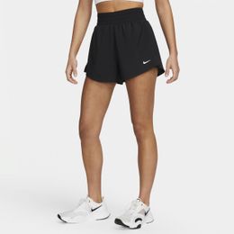 Nike One Dri-FIT 2-in-1-Shorts mit hohem Taillenbund für Damen (ca. 7,5 cm) - Schwarz