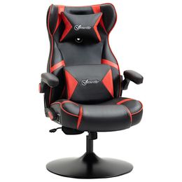 HOMCOM Vinsetto Gamingsessel mit Wippfunktion Gamingstuhl mit Lautsprecher Bürostuhl PU