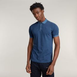 G-Star Raw Dunda Overdyed Slim Poloshirt - Mittelblau - Herren