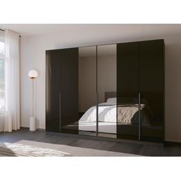 Drehtürenschrank Rauch "Modern by Quadra Spin" Schränke Gr. B/H/T: 271 cm x 210 cm x 54 cm, 6 St., grau (graumetallic, glas basalt)